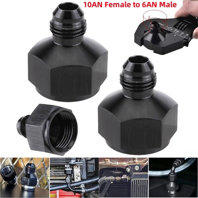 2x 10AN Female to 6AN Male Flare Reducer Fitting Fuel Cell Bulkhead ...