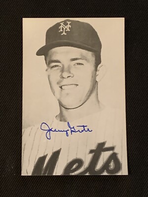 JERRY GROTE SIGNED AUTOGRAPHED VINTAGE POSTCARD 1969 NEW YORK METS WS ...
