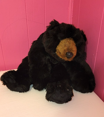 Ditz Designs Large 25" Black Bear Weighted Paws Plush Animal By Hen ...
