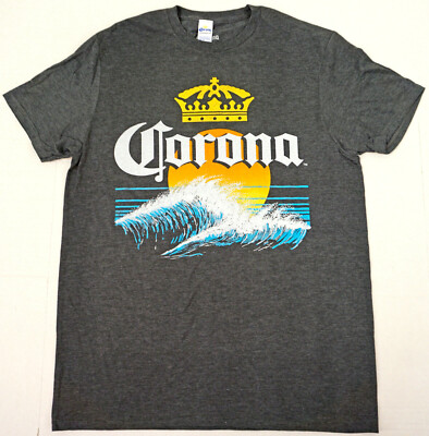 CORONA EXTRA T-shirt Beer Cerveza Sunset Surf Distressed Tee Men's ...