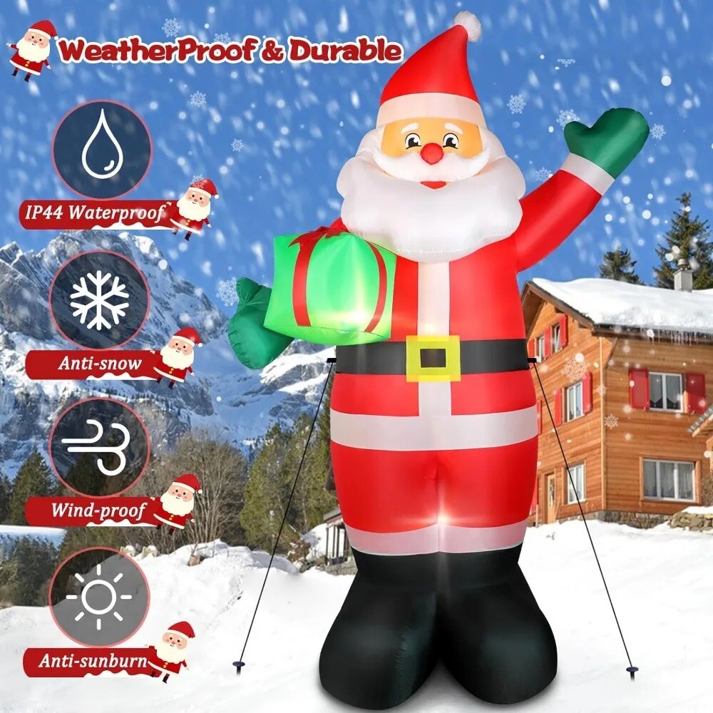 10Ft Inflatable Giant Santa Claus Decor Christmas Outdoor Decoration ...