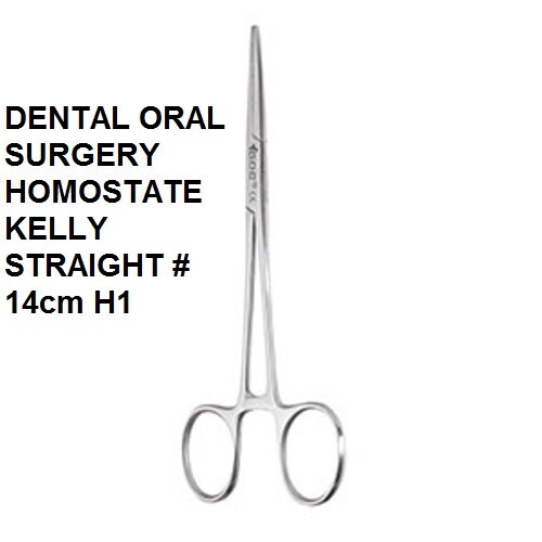 DENTAL INSTRUMENT ORAL SURGERY HOMOSTATE KELLY STRAIGHT # 14cm H1 ...