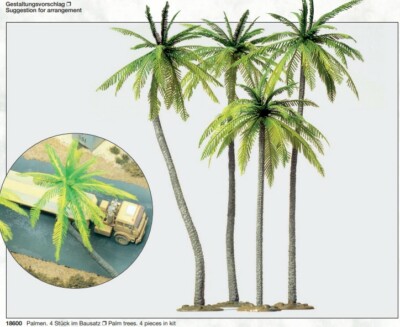 Preiser 18600 Ho Scale 4 Palm Trees Kit | eBay