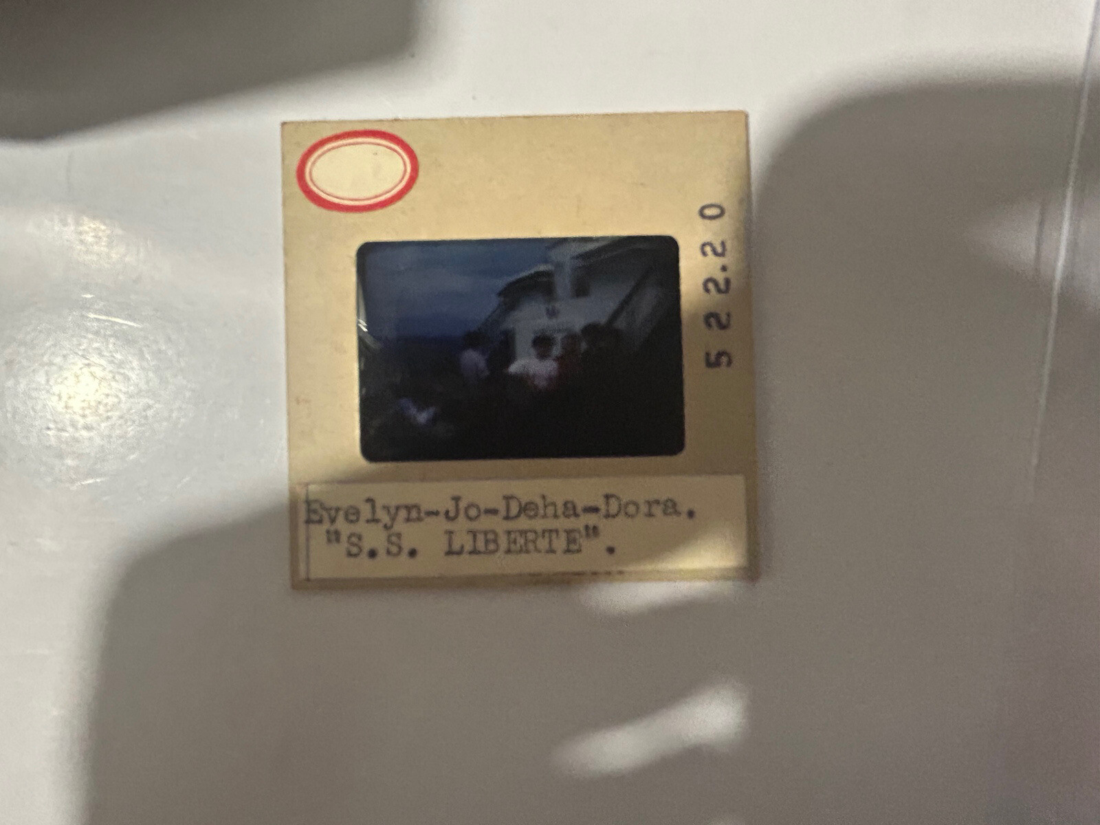 SS Liberte Ship Deck Women People 1950s 35mm Slide Red Border ...
