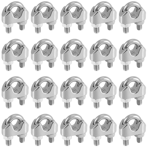 20 Pack 3/8 Inch Wire Rope Clamp, Heavy Duty Wire Rope Clip, M10 ...