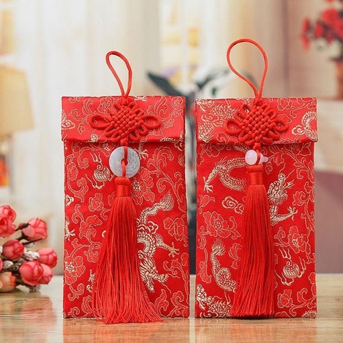 Cloth Red Envelope Bag Traditional Red Packet Cute Wedding Red Bag ...