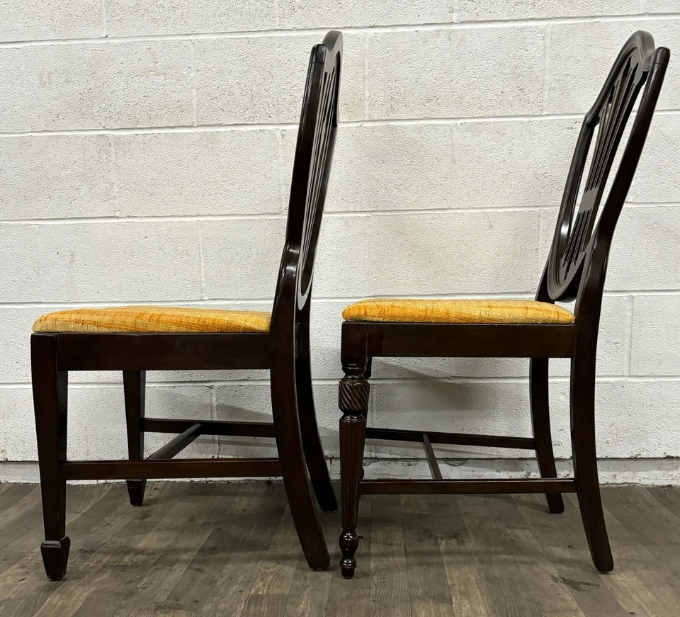 Vintage Yates Duncan Phyfe Hepplewhite Style Shield Back Dining Chairs ...