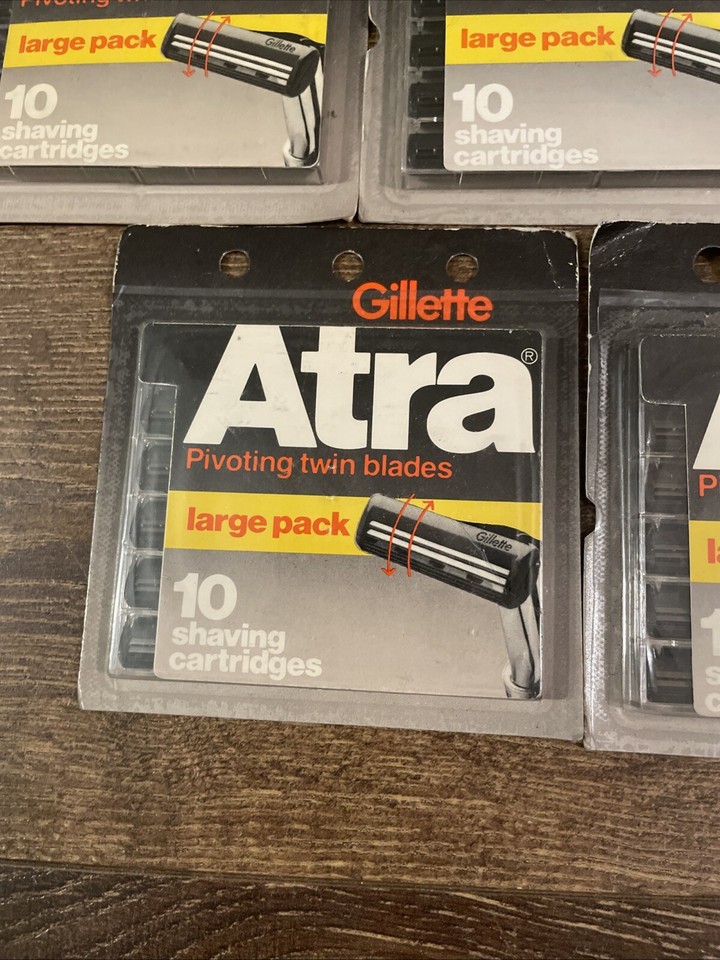 50 NOS Vintage Gillette ATRA Trac II Twin Razor Blade Packs Schick ...