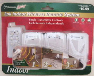 Westinghouse Indoor Wireless Remote System (WHITE) 3 Pack 1 Remote ...