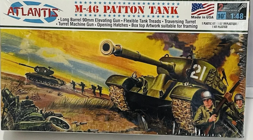Atlantis US Army M-46 Patton Tank MODEL KIT # A301 BRAND NEW SEALED 1: ...