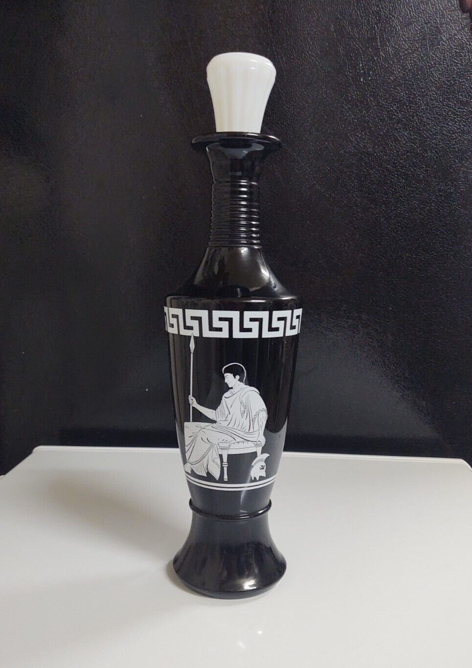 BLACK ROMAN GREEK GOD CAESER MOTIF JIM BEAM DECORATIVE BOTTLE WHITE ...