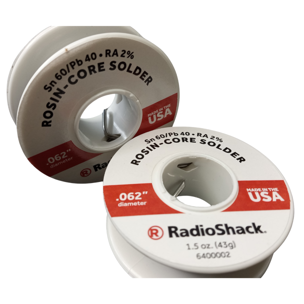 Standard rosin core solder is great for soldering electrical components ...