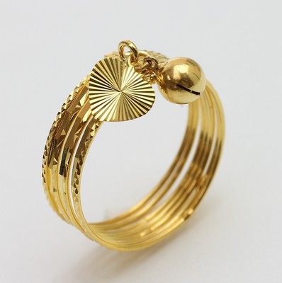 18k gold 7 days ring with bell/ heart ( size 9.25 ) | eBay