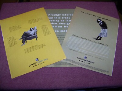 Prodigy Internet Original Print Ads From Magazine Vintage 1996 (Multi ...