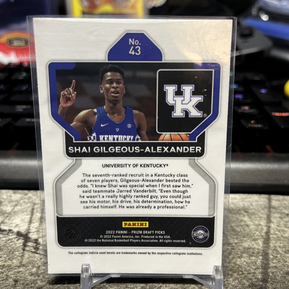 SHAI GILGEOUS-ALEXANDER 2022-23 Panini Prizm Draft Silver #43 NBA ID ...