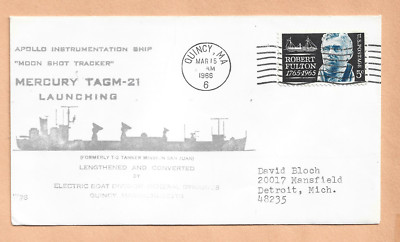 MERCURY TAGM-21 LAUNCHING MAR 15,1966 QUINCY MASS SPACE COVER NASA | eBay