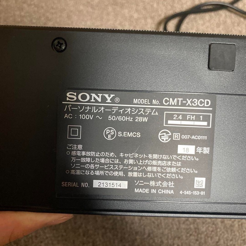 Sony CMT-X3CD Bluetooth Stereo Speaker Audio System CD Player FM/AM w ...