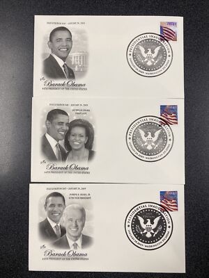 Obama 2009 Presidential Inaugural Covers W. Michelle & Biden - 3 ...