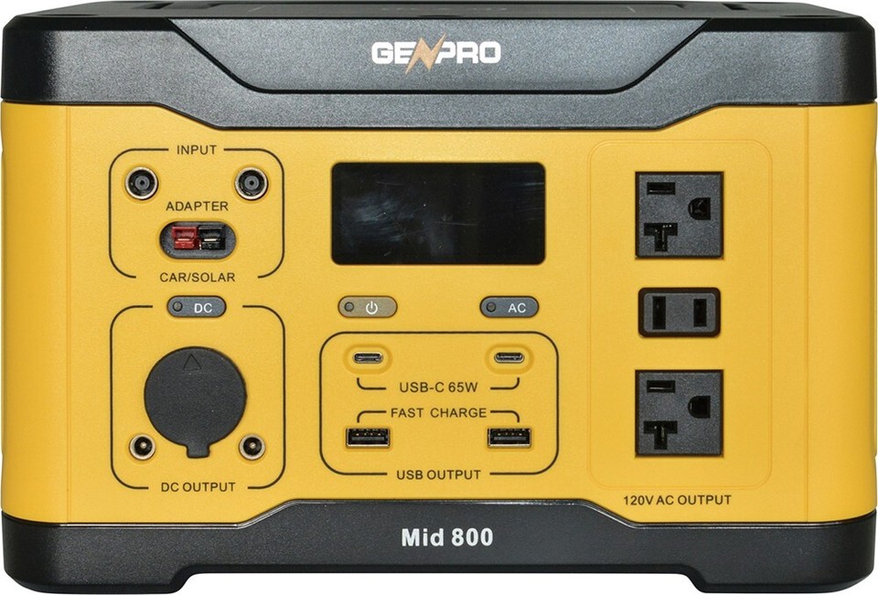 Genpro 800 - Compact Portable Power Station 800W 891.7Wh AC DC USB NEW ...