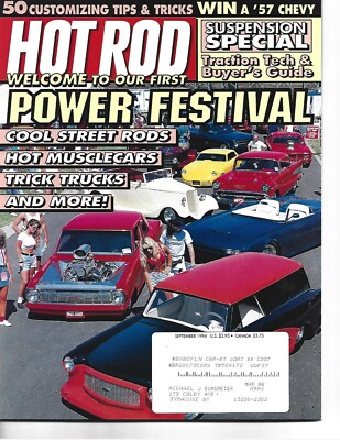 SEPTEMBER 1994 HOT ROD MAGAZINE POWER FESTIVAL STREET RODS TRACTION ...