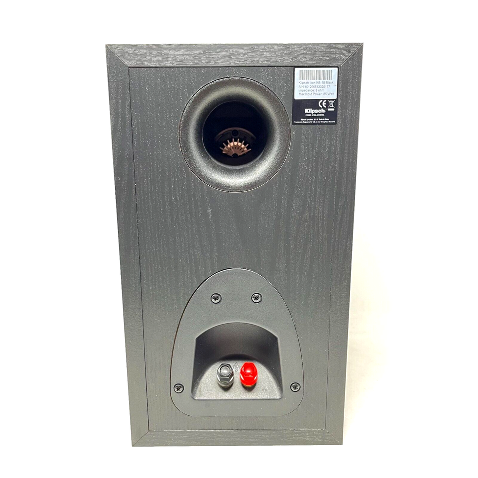 Klipsch Icon KB-15 (2) Bookshelf Speakers | Black | 2 | Bluetooth | 85 ...