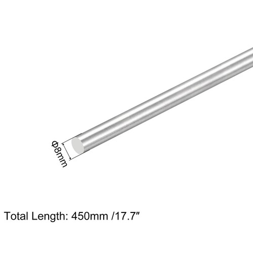 5pcs 304 Stainless Steel Round Rods 8mm x 450mm for RC DIY Craft Tool ...