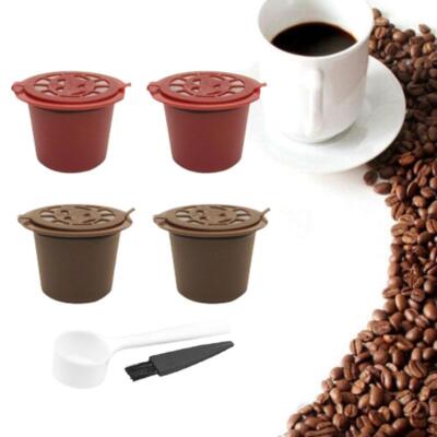 4pcs Refillable Reusable Coffee Filter Capsules Pods Best For Nespresso ...