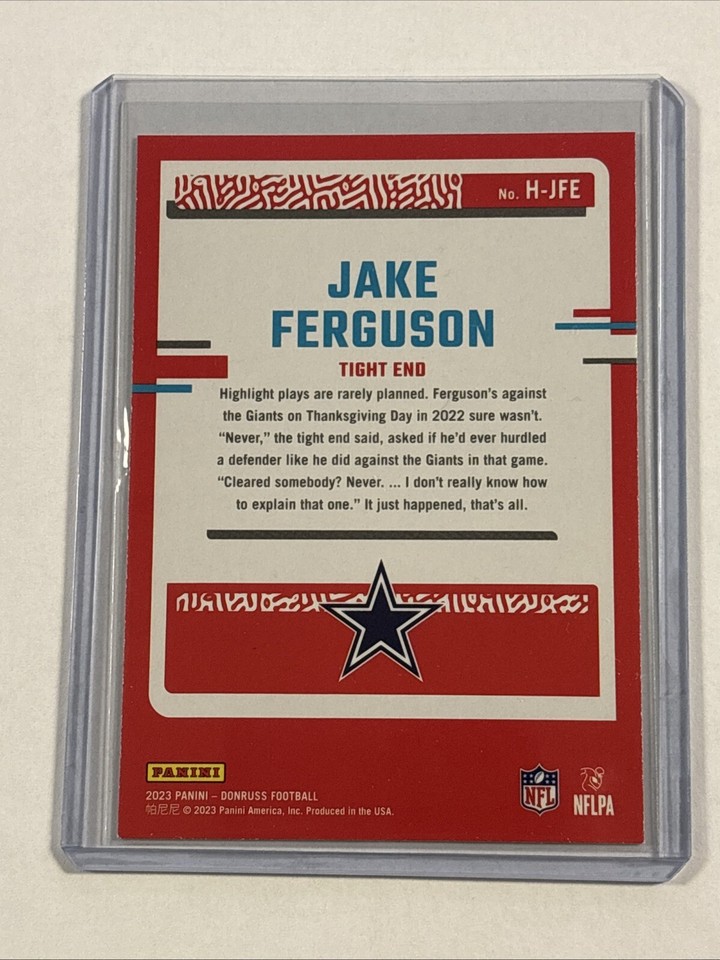 2023 Donruss JAKE FERGUSON HIGHLIGHTS DALLAS COWBOYS | eBay