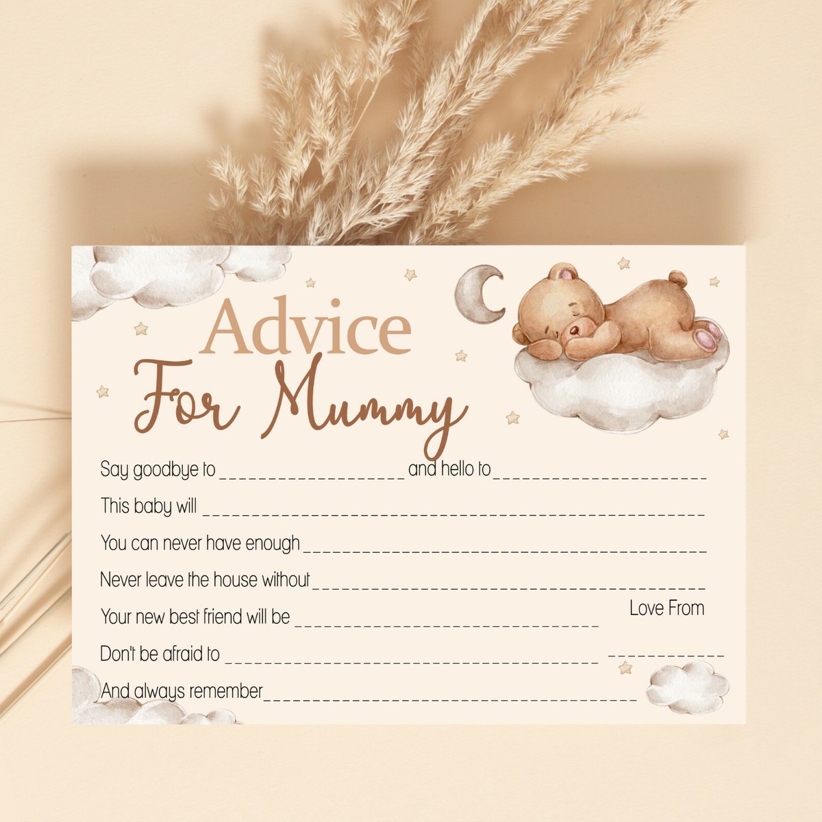 Unique Baby Shower Advice Cards