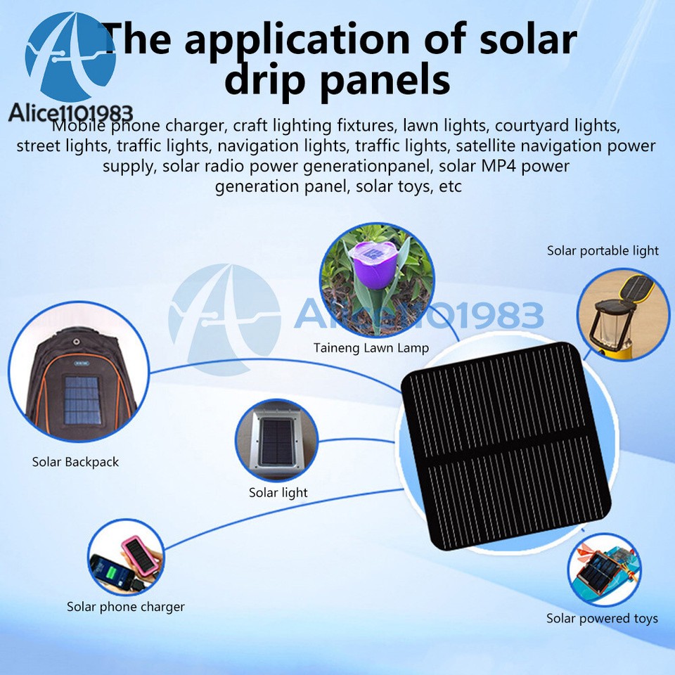 10PCS 2V 160mA 50*50MM Solar Panels DIY Chargers Monocrystalline ...