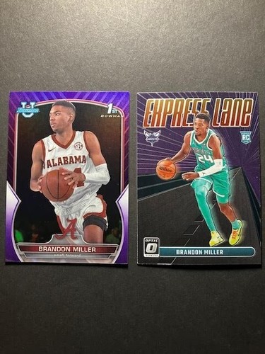 Brandon Miller Rookie 2022-23 Bowman University Purple Refractor /399-2 ...