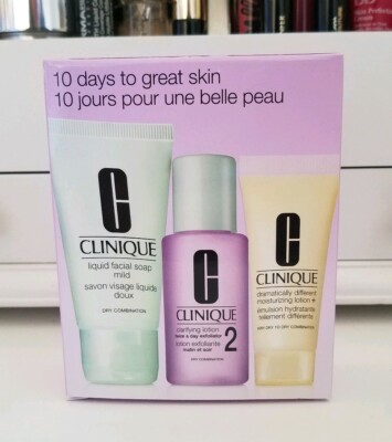 CLINIQUE * 3 Step Skin Care System * 2 DRY COMBINATION * 10 Day Travel ...