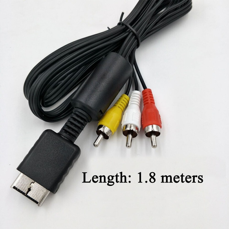 For Sony Playstation 1/2 PS2 FAT Audio AV RCA+AC Cable Power Supply ...