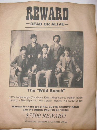 Butch Cassidy And The Sundance Kid Wanted Poster