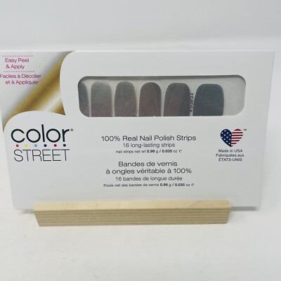 Color Street 100% Real Nail Polish Strips Silver Lust Shimmer Solid 16 ...