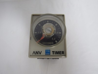 ANV ELECTRIC CO. AH3-3 5A 250VAC DELAY TIMER TIME RELAY 8 PIN w/ BASE ...