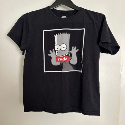The Simpsons Bart Simpson Rude Graphic T-Shirt Kids Streetwear Cartoon ...