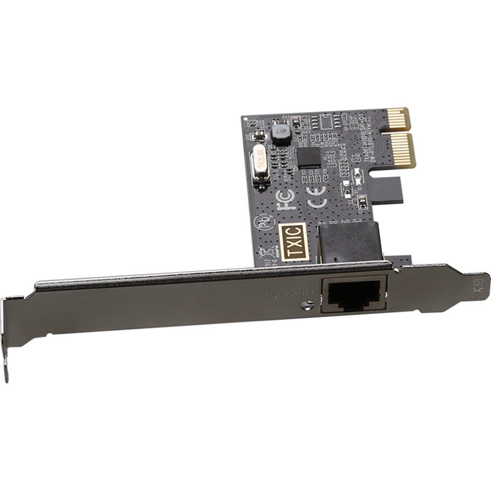 Network Adapter 10/100/1000Mbps with Low Profile Bracket NIC Card Mini ...