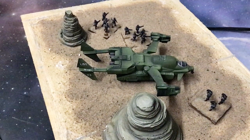 Starship troopers style sci fi Slingshot Assault ship 15mm scale | eBay