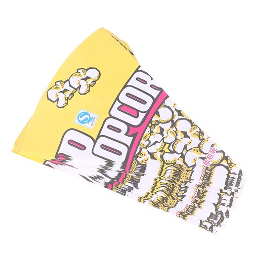 50Pcs Paper Popcorn Bags Triangular Conical Shaped Popcorn Wrapping ...
