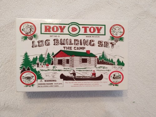 Roy Toy Log Cabin Building Set #9 The Camp Lot Made in Maine USA | eBay