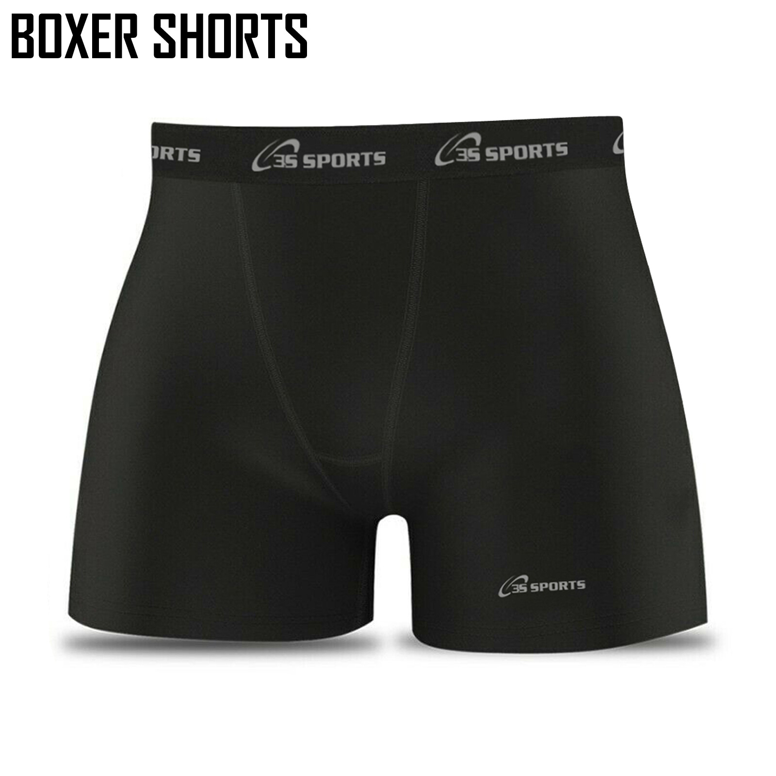 Mens Compression Boxer Shorts Sports Briefs skin tight fit gym pants S ...