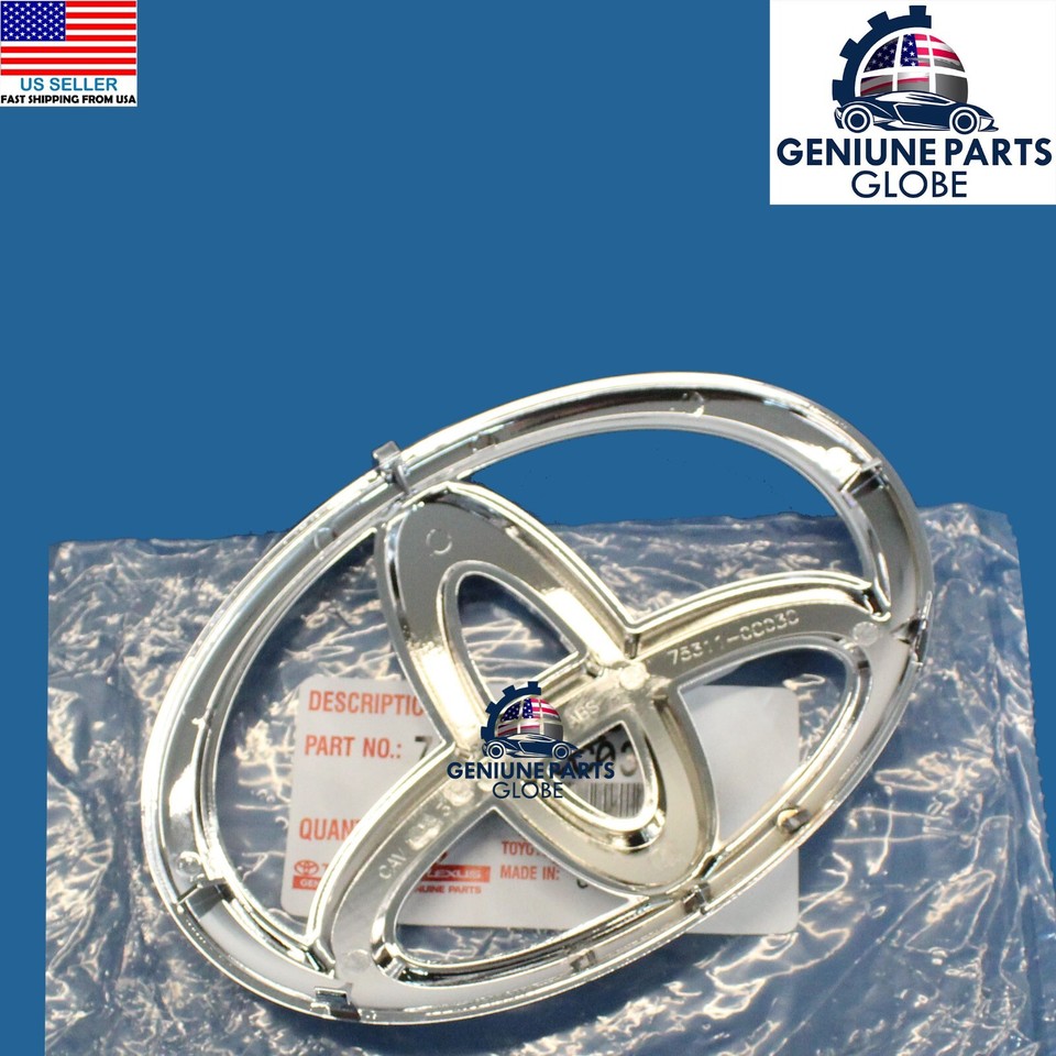 GENUINE OEM TOYOTA TUNDRA SEQUOIA CHROME FRONT GRILLE LOGO EMBLEM 75311 ...