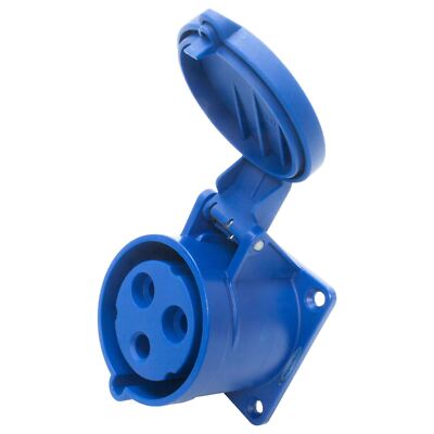 32amp 230V 2P+E IP44 Straight Flush Mount Panel mount Female OUTLET PCE ...