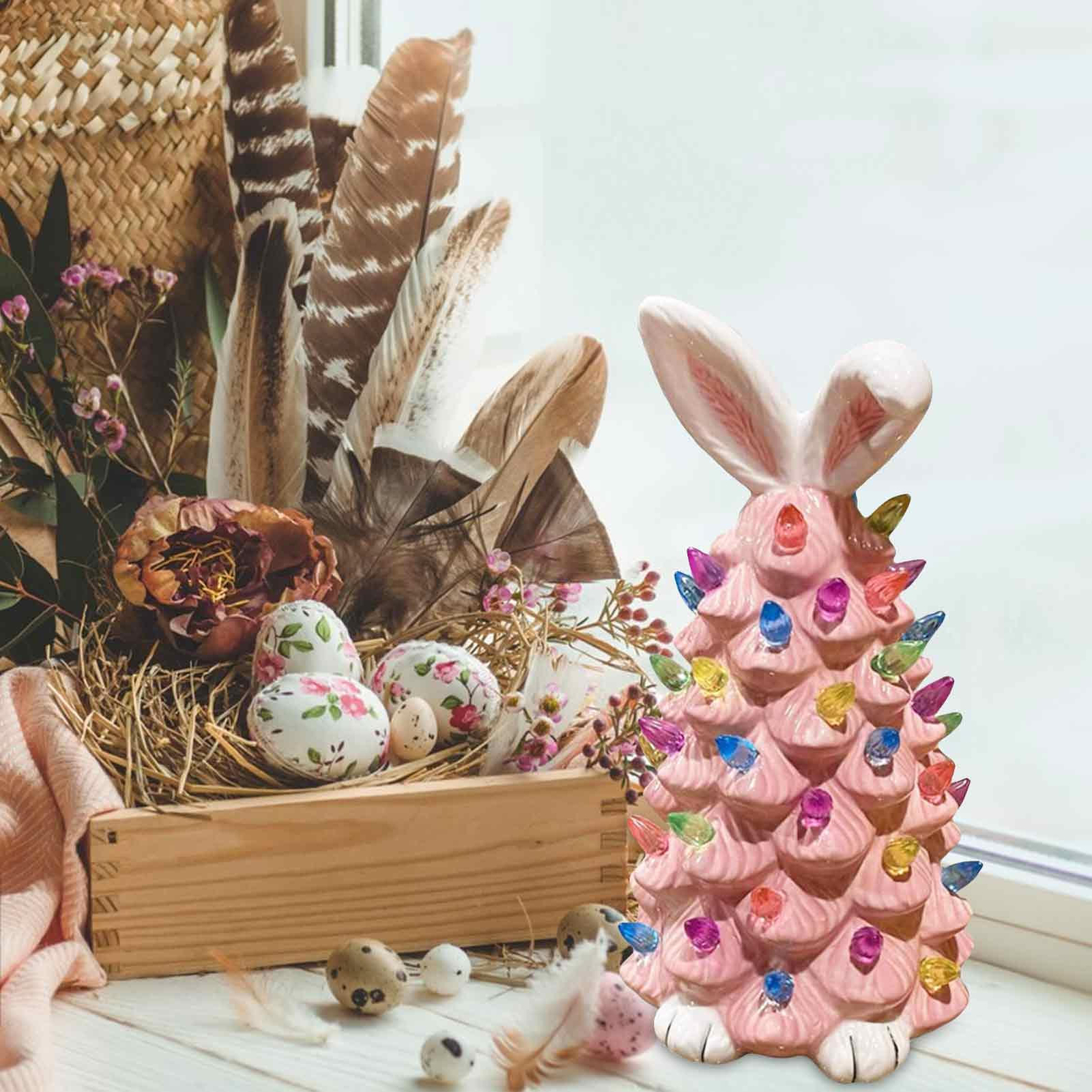 Tabletop Bunny Tree Decorations Cute Bunny Tree Easter Spring Home ...