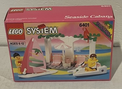 Lego System 6401 Seaside Cabana New Sealed 1992 Complete Vintage | eBay