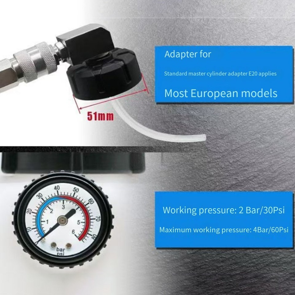 3L Car Brake Fluid Bottle Pressure Bleeding Changer Vacuum Pump Manual ...