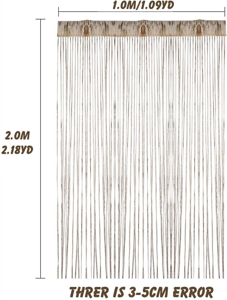Hanging Beaded Curtains String Curtain Panels Door Fly Screen Room ...