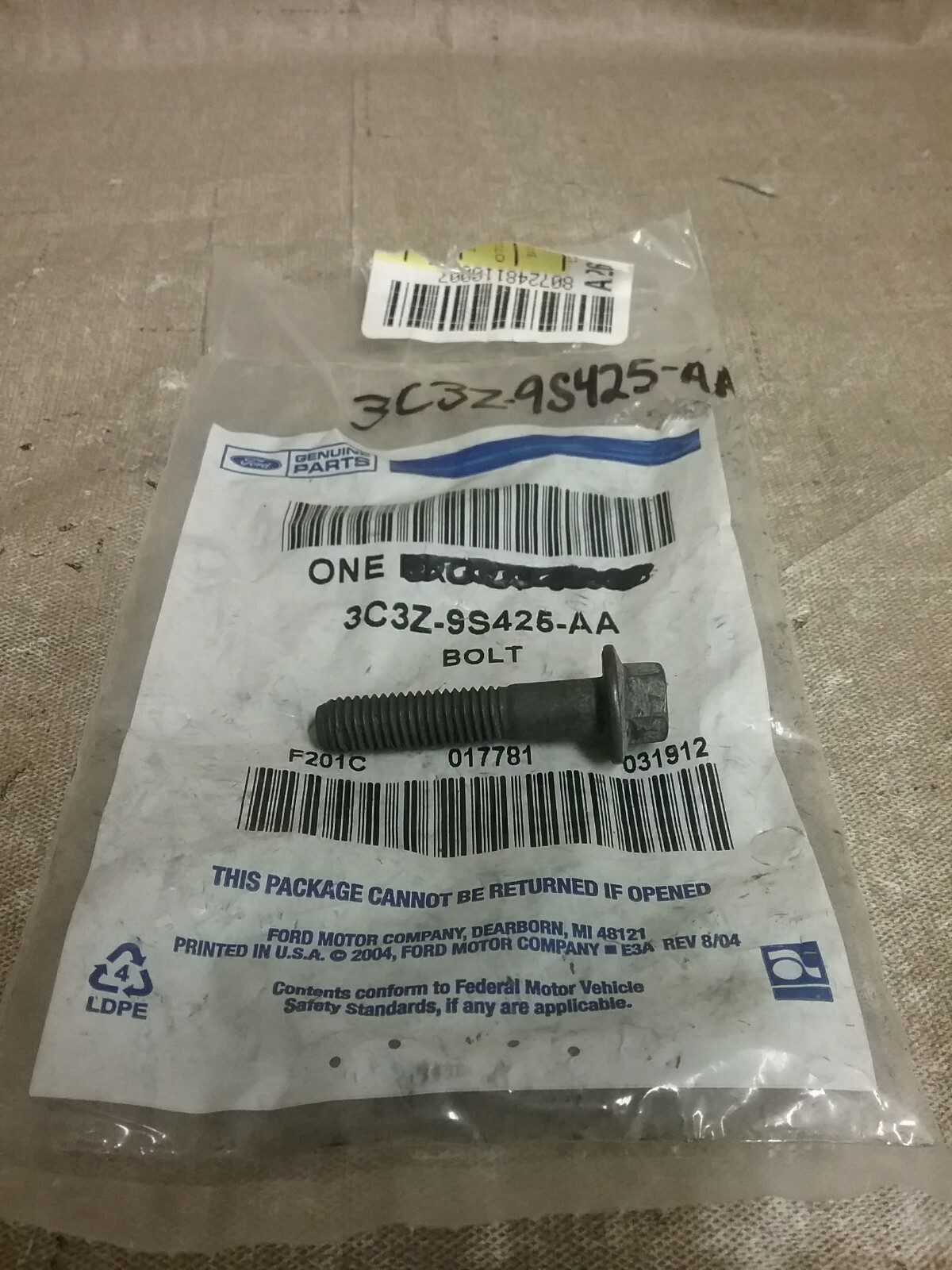 Ford 3C3Z-9S425-AA Bolt | eBay