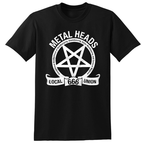 METALHEADS UNION Local 666 PENTAGRAM SHIRT XL New heavy metal OOP ...